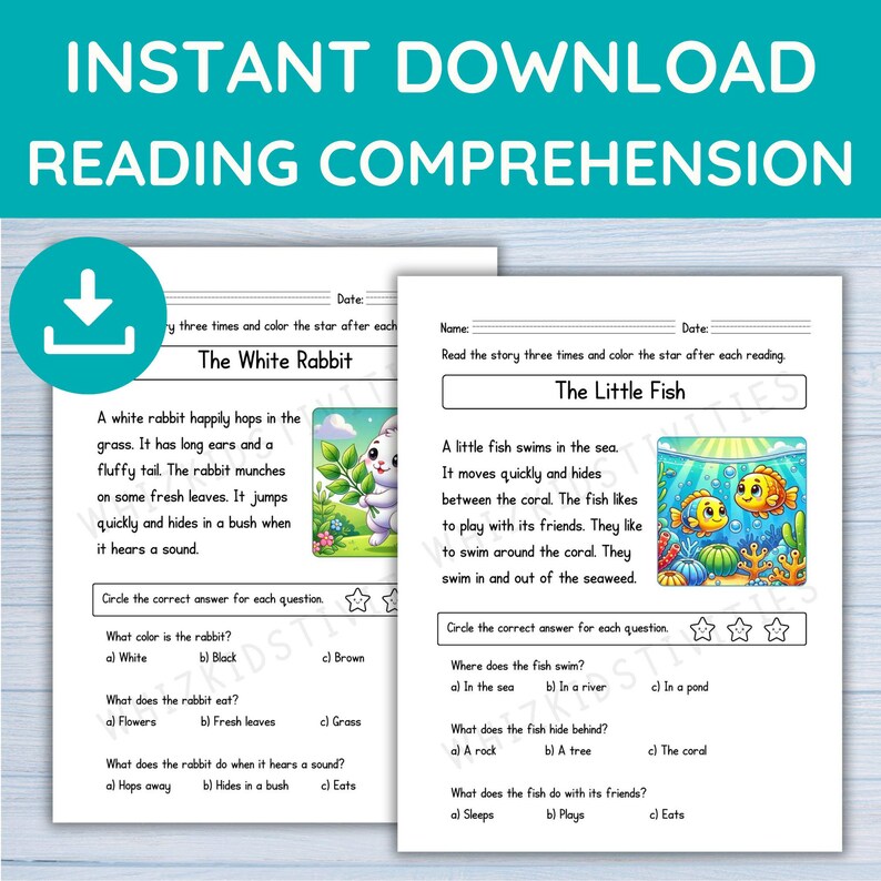 30 Reading Comprehension Worksheets for Kids – Short Stories With ...