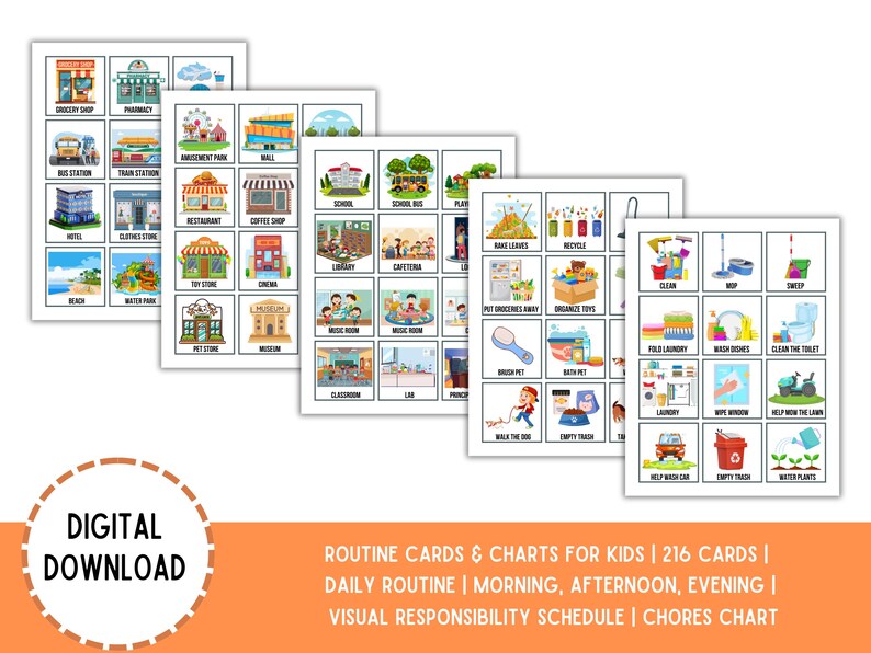 Routine Chart for Kids, Routine Chart, Routine, Daily Routine, Daily ...