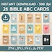 Bible ABC Flashcards for Kids, Montessori Inspired Bible Alphabet Cards ...