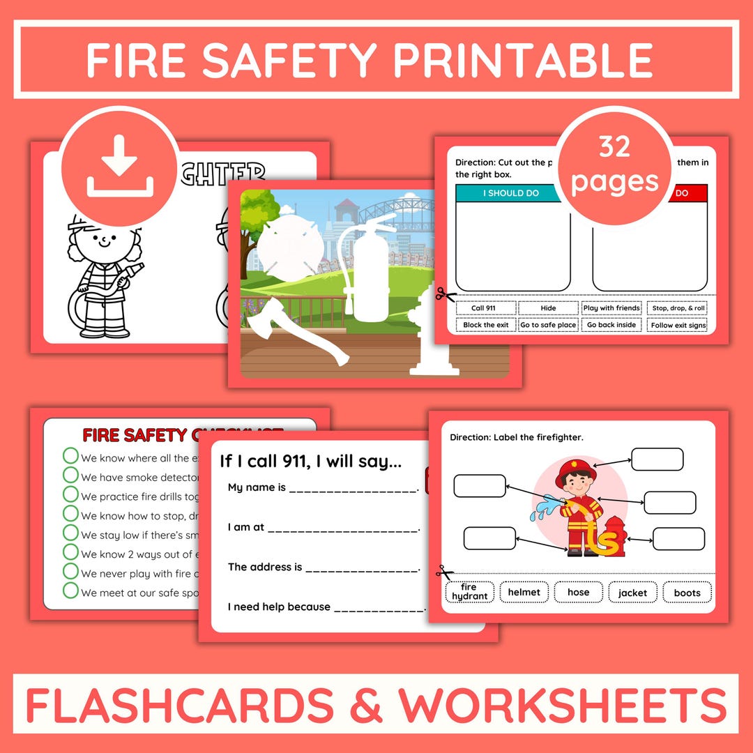 Fire Safety Worksheets for Kids: Emergency Prep Activities (PDF ...