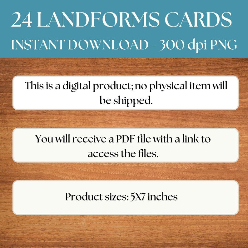 Landforms, Landforms Flashcards for Kids, Landform Cards Montessori ...
