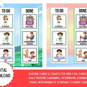 Routine Chart for Kids, Routine Chart, Routine, Daily Routine, Daily ...