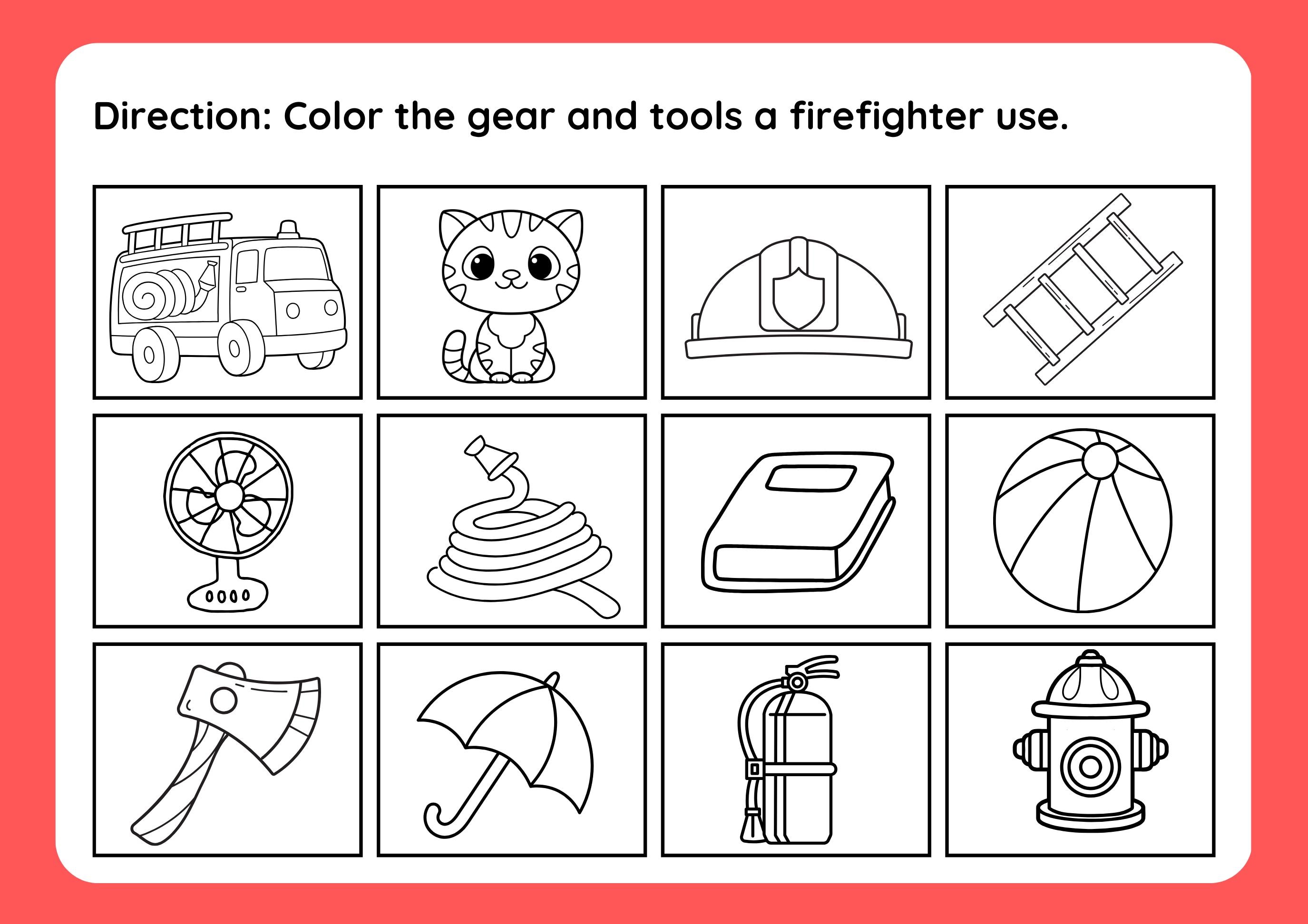 Fire Safety, Fire Safety Worksheets for Kids, Fire Prevention ...