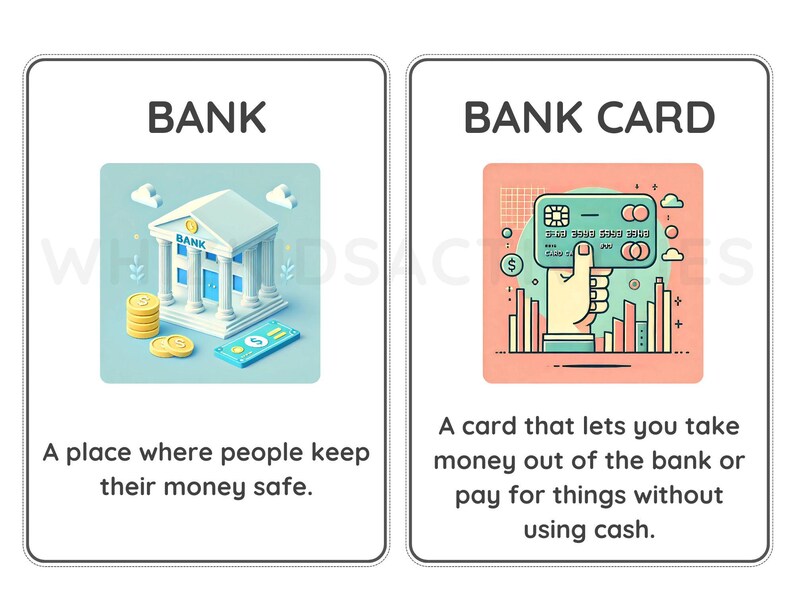 30 Financial Literacy Flashcards for Kids, Money Management Skills ...