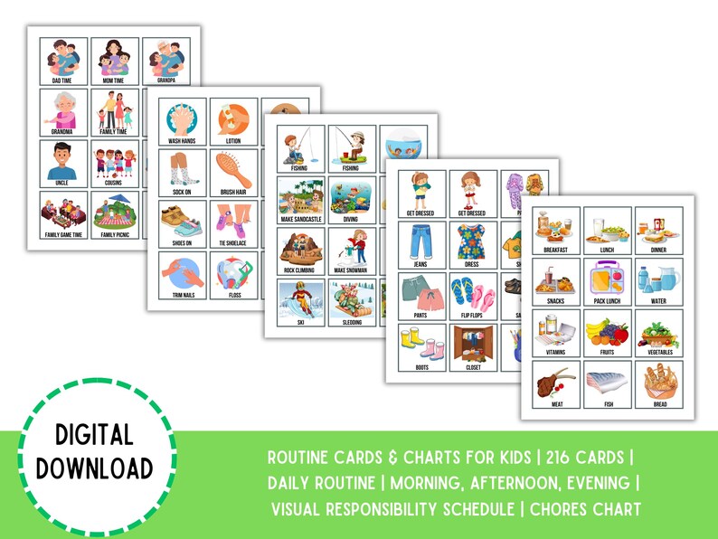 Routine Chart for Kids, Routine Chart, Routine, Daily Routine, Daily ...