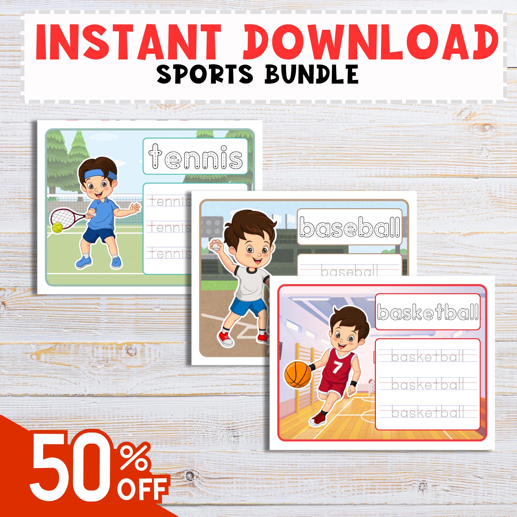 Interactive Sports Worksheets for Kids, Sports Preschool Learning ...