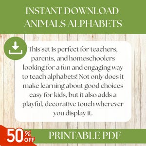 Animal Alphabets, Alphabets Letters, Printable Montessori, Flashcards ...