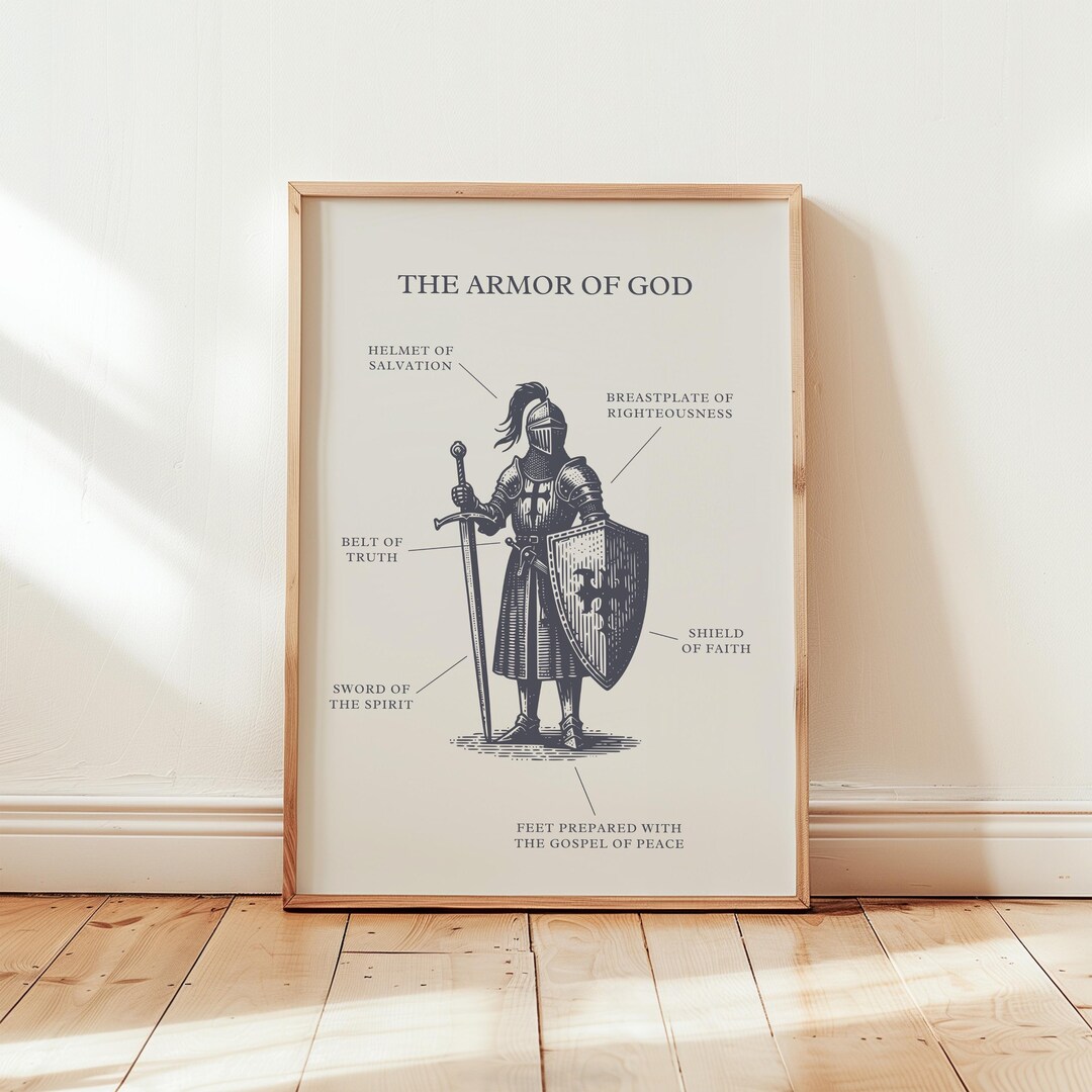 Kids Armor of God Poster | Printable Bible Verse Wall Art for Boys ...