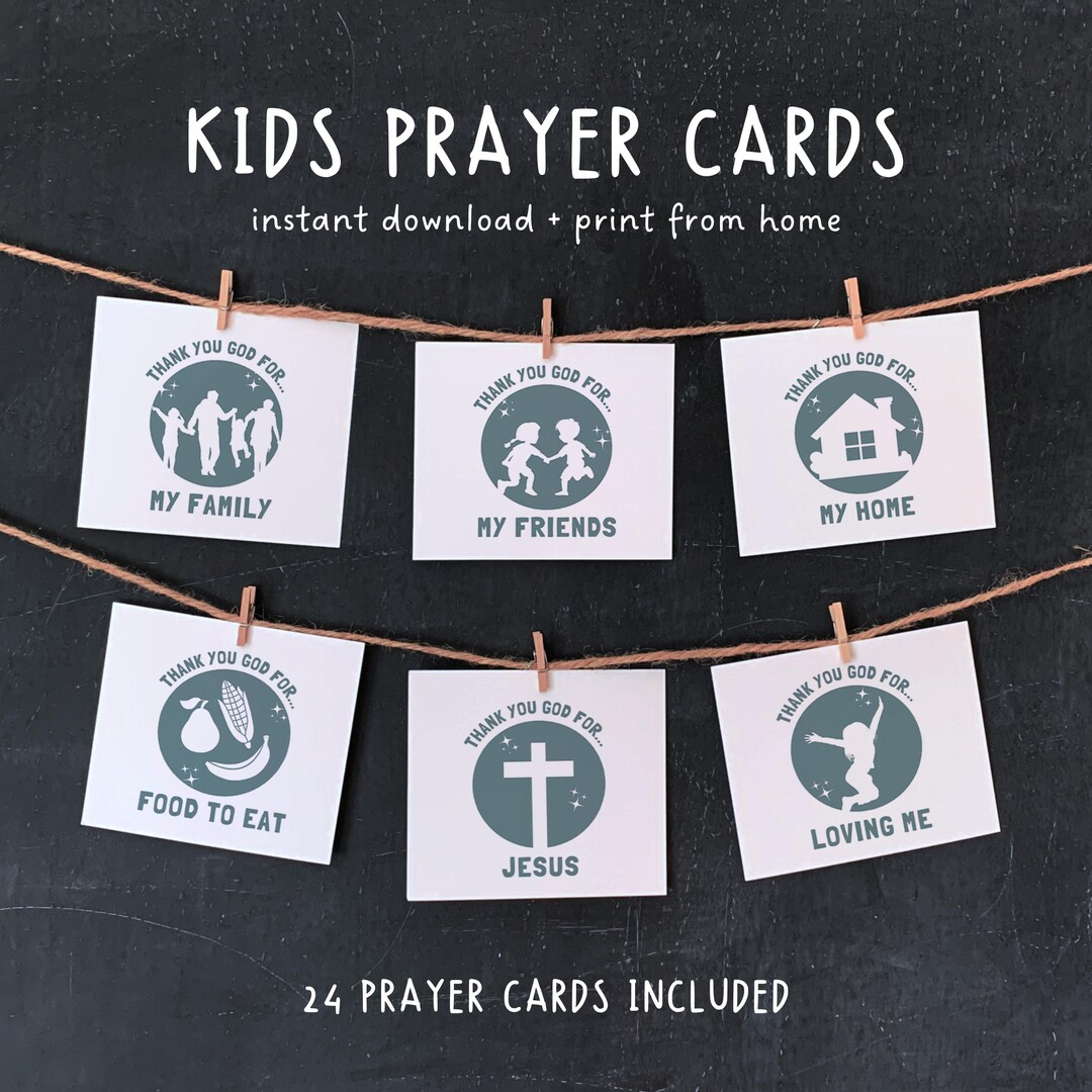 Prayer Prompt Cards for Kids: Preschool & Sunday School Activity ...