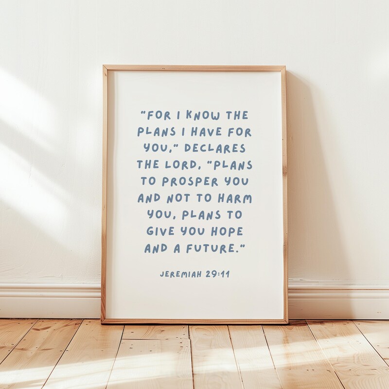 Jeremiah 29 11 Print - Etsy