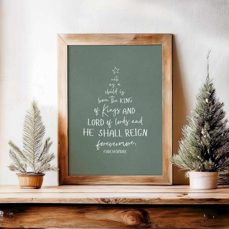 Christmas Bible Verse Print | Tree Scripture Art (digital Download) - Etsy