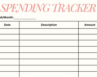 Spending Tracker - Etsy