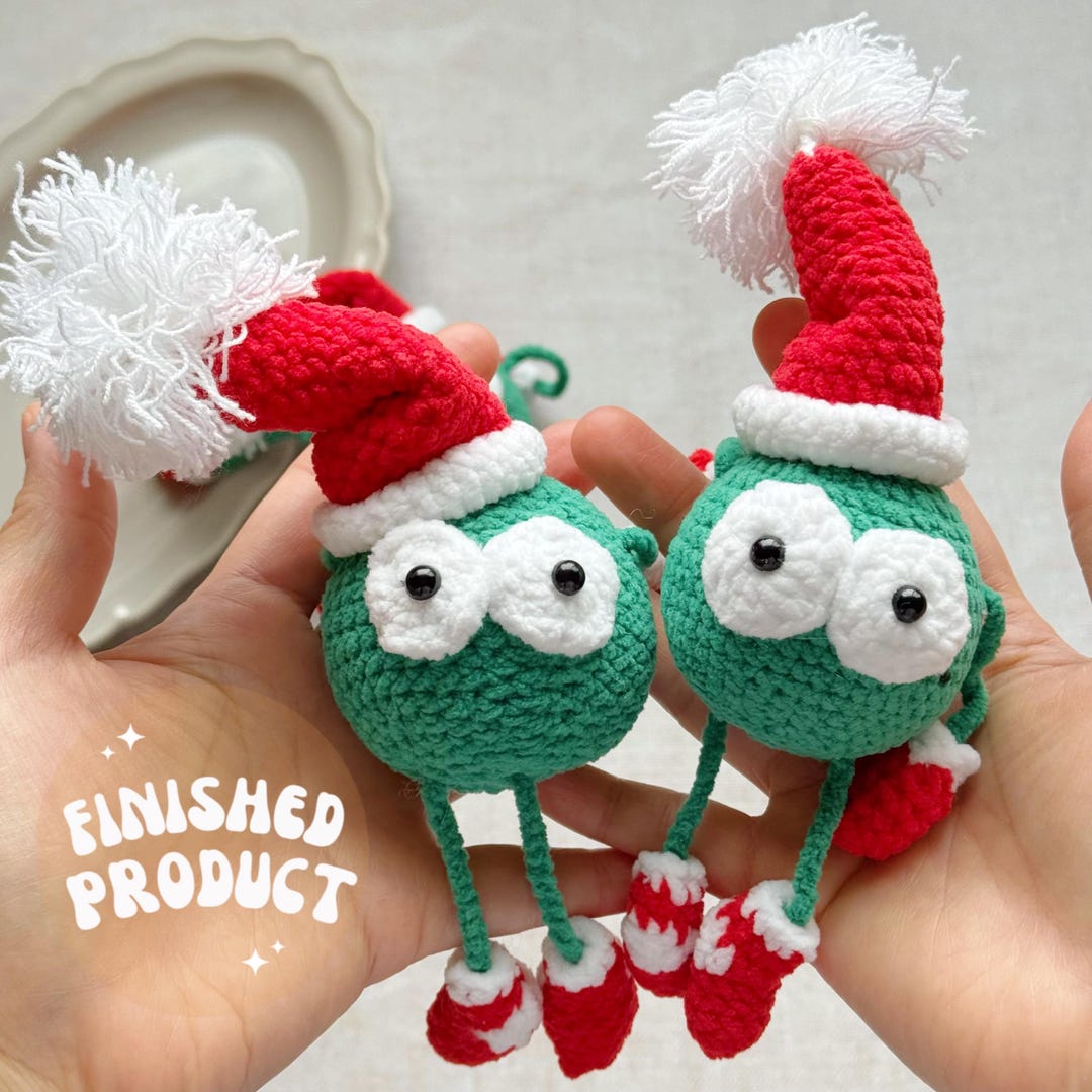 Christmas Green Sprites Crocheted Toy/sprite Amigurumi/holiday Ornament ...