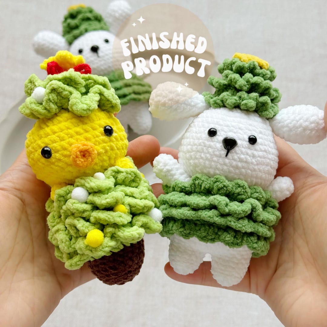 Duck or Dog as a Christmas Tree Crochet Toy/duck Christmas Tree ...