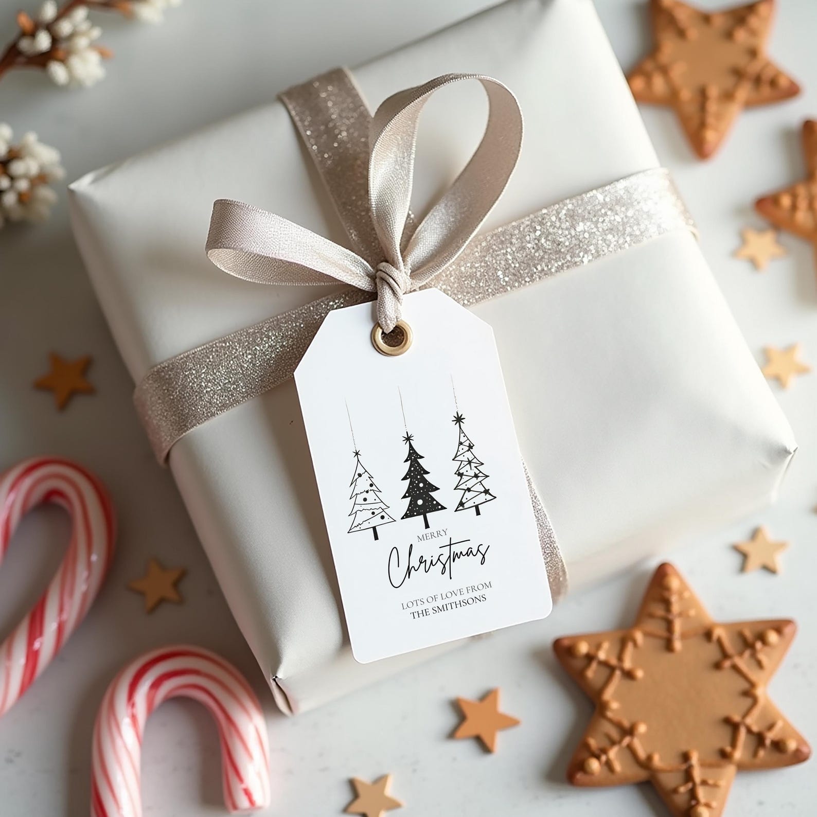 Popcorn Christmas Tag, Christmas Stocking Tag Glowforge, Christmas ...