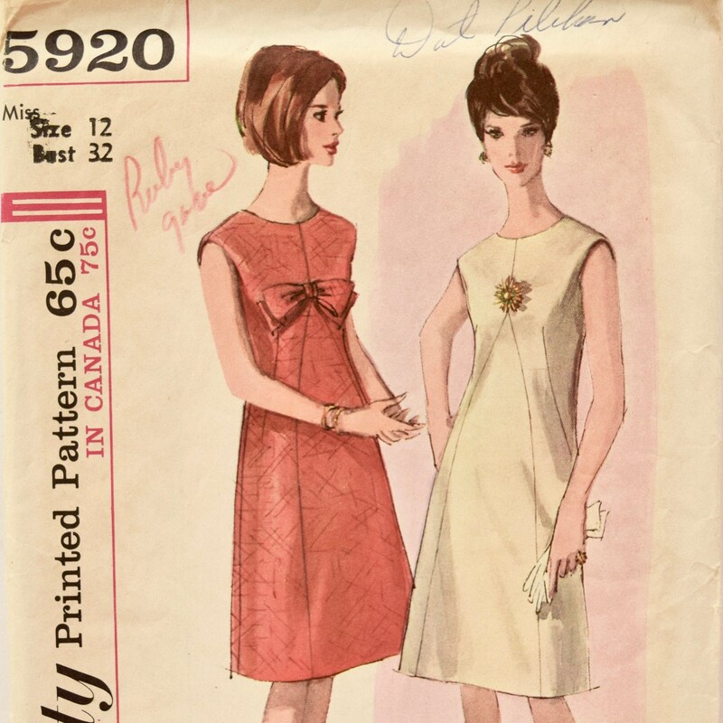 1960s Dress Pattern - Etsy