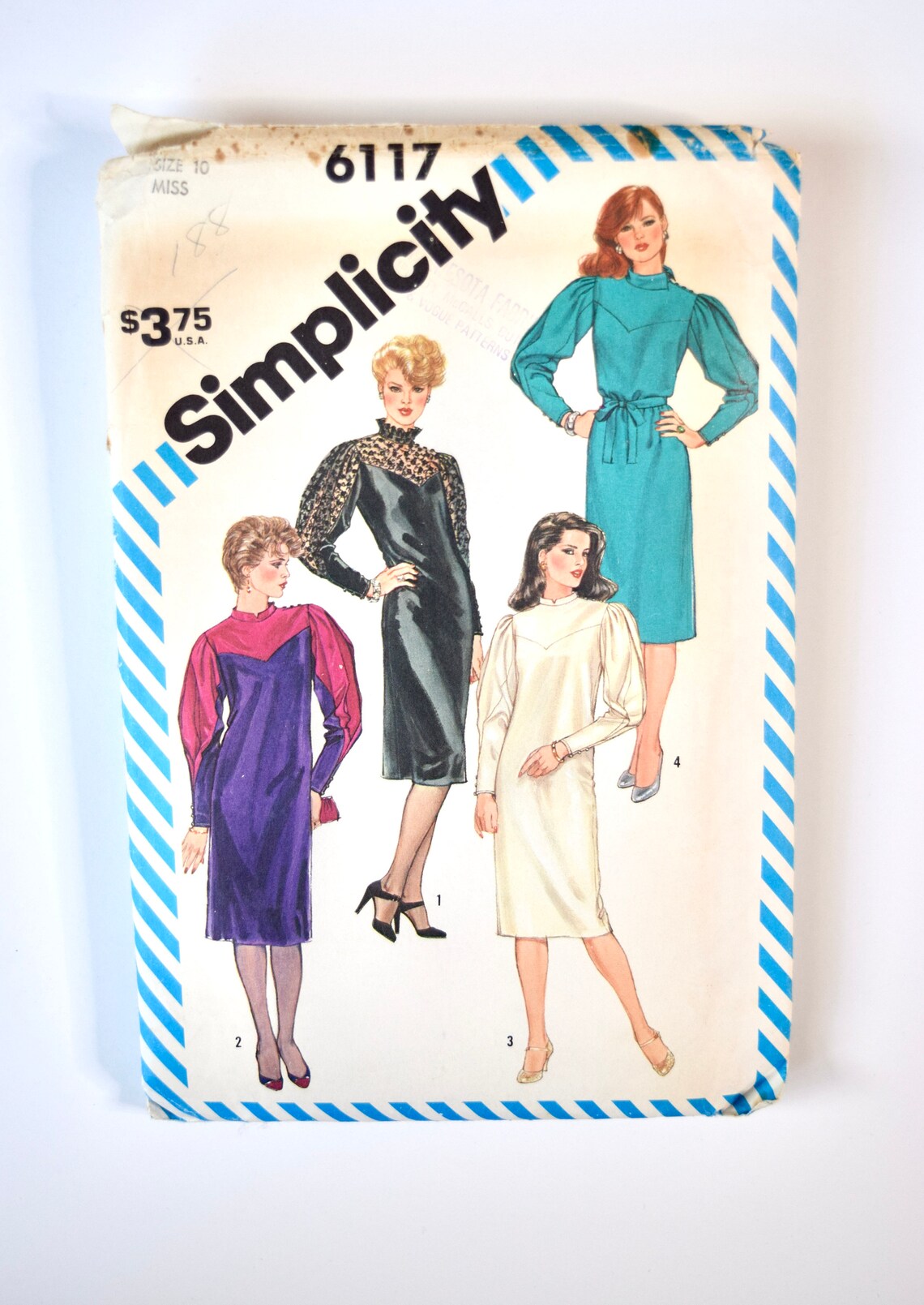 Simplicity 6117 Sewing Pattern Vintage 1980's Slim Fitting - Etsy