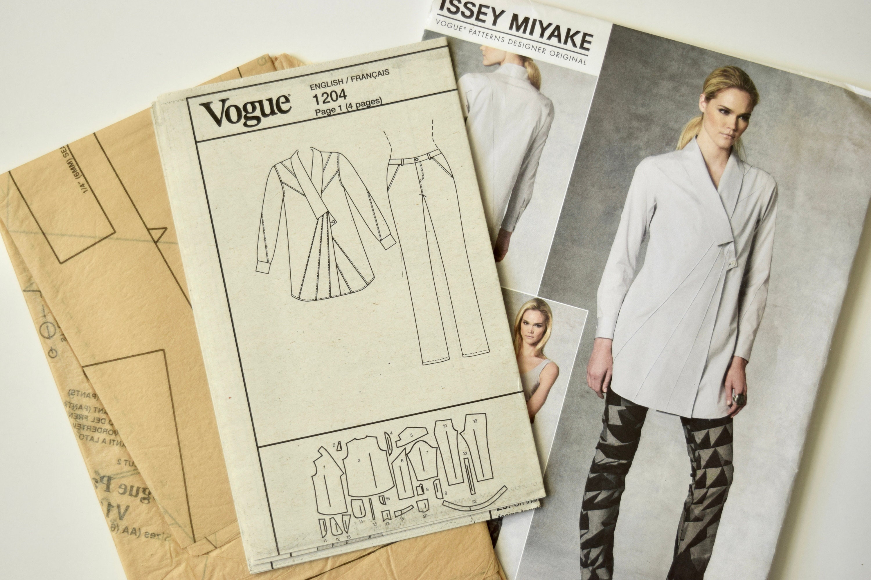 Issey Miyake Vogue V1204 Designer Original Sewing Pattern Tunic Large ...