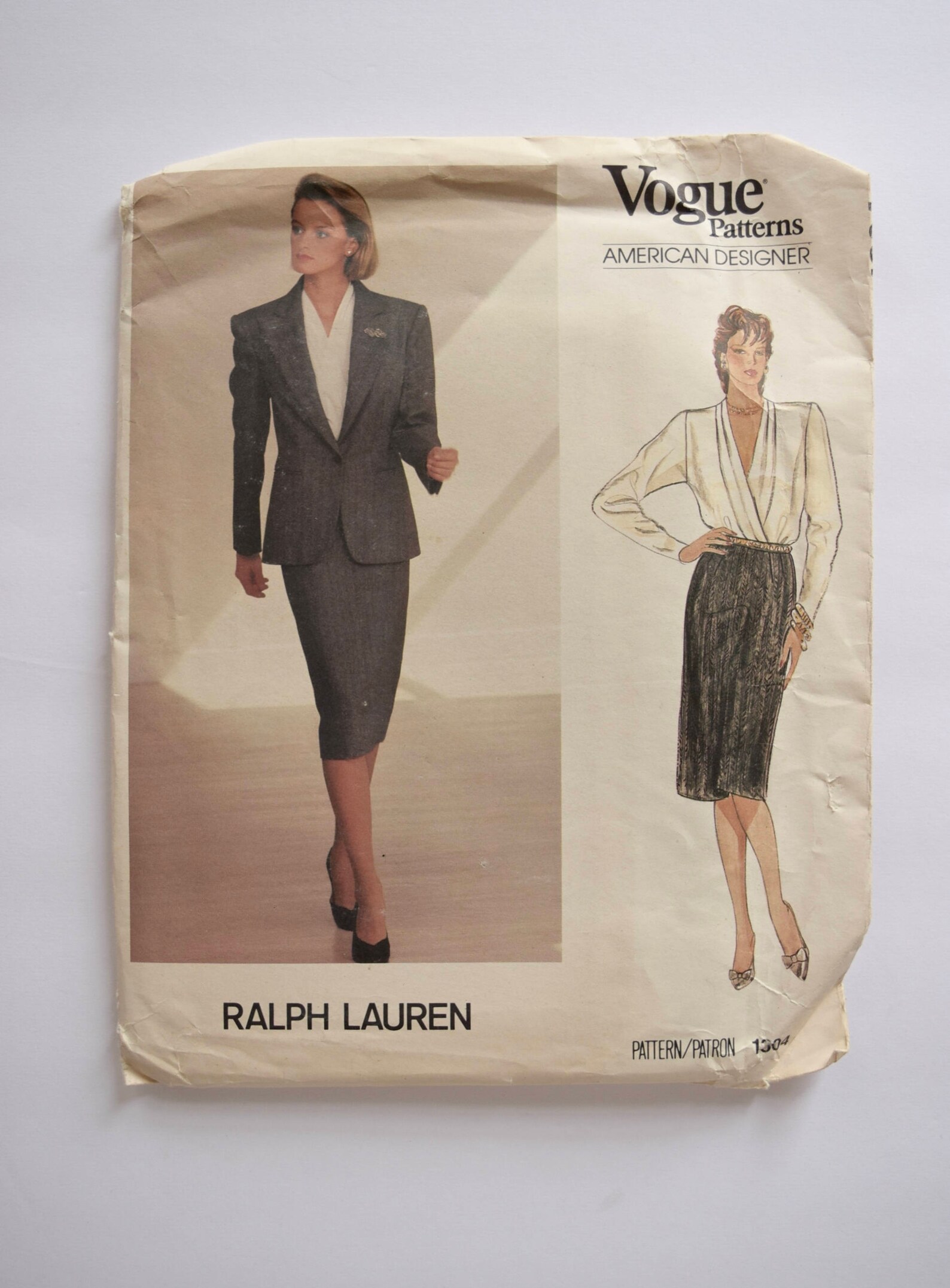 Ralph Lauren Vogue 1304 Sewing Pattern: 1990s Suit & Blouse, Size 10 - Etsy
