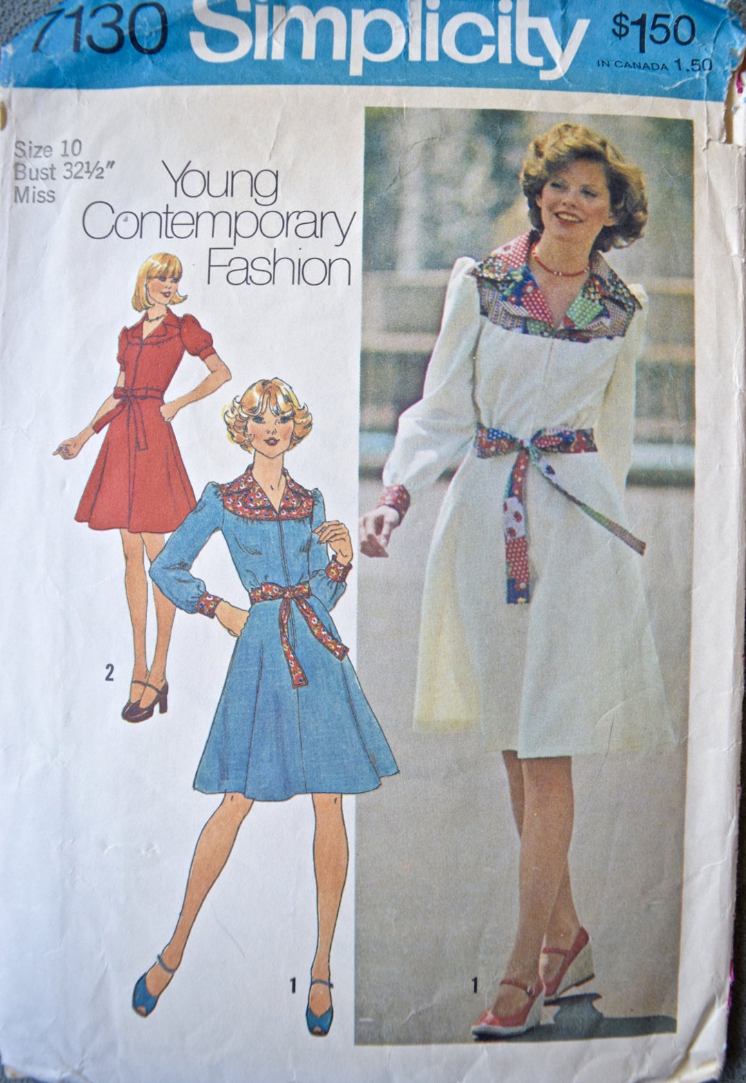 1970s Simplicity 7130 Dress Sewing Pattern: Bust 32.5" - Etsy