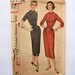 Simplicity 2158 Sewing Pattern 1950s Dress Slim Tunic Dress Detachable ...