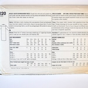 Cathy Hardwick Simplicity 8220 Sewing Pattern Vintage 1980's Easy to ...