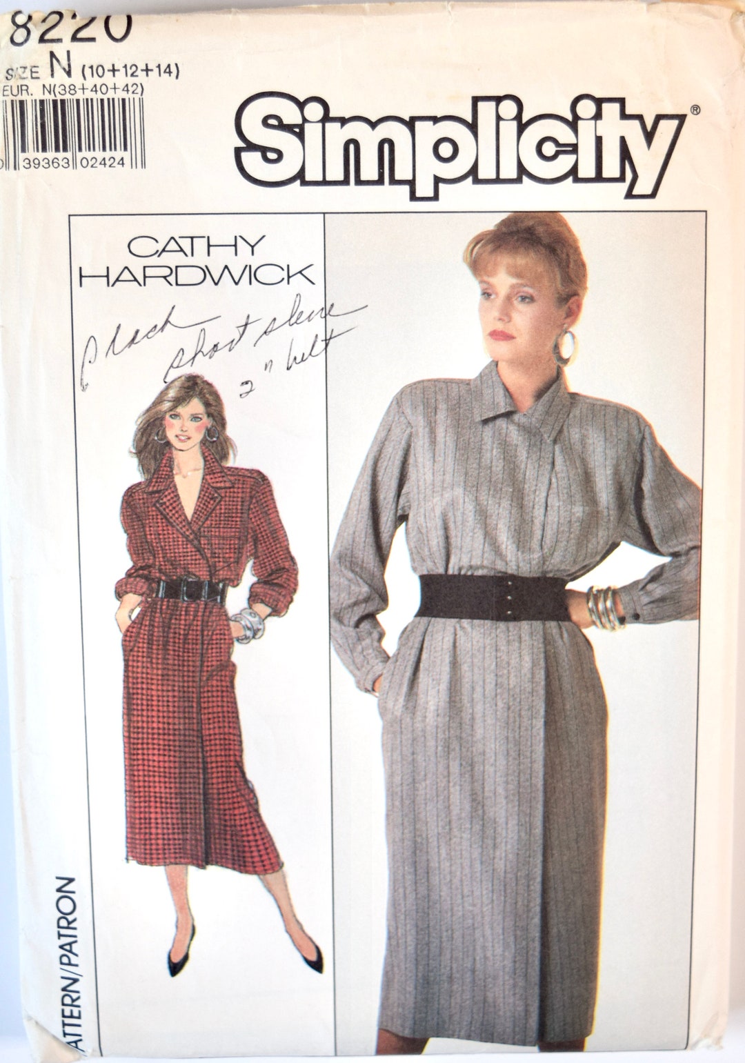 Cathy Hardwick Simplicity 8220 Sewing Pattern Vintage 1980's Easy to ...