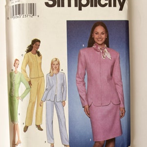 Simplicity 9068 Sewing Pattern: 1990s Suit, Scalloped Jacket, Sizes 6 ...