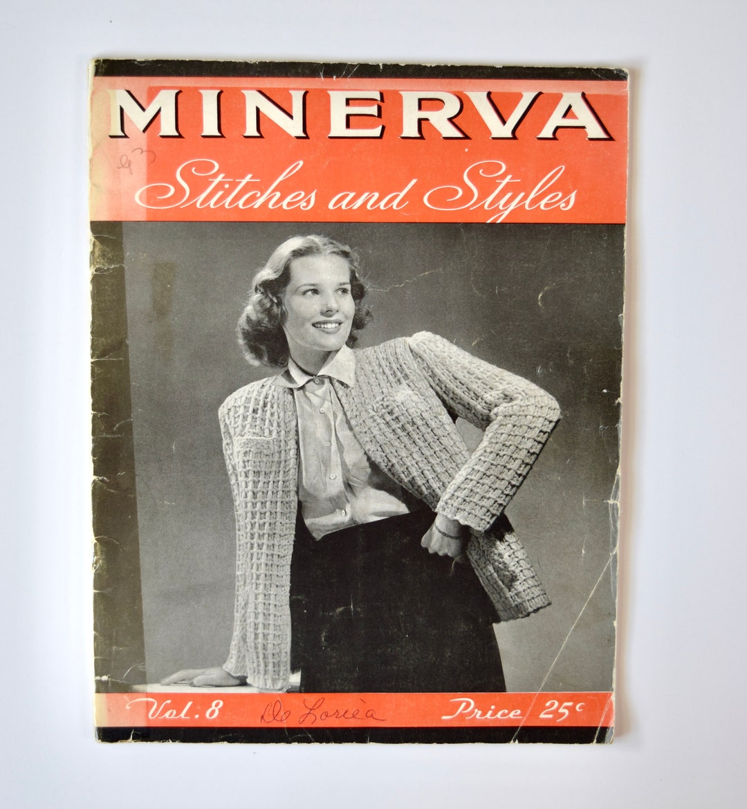 Vintage 1940s Minerva Knitting Pattern Booklet: Chic Sweaters ...