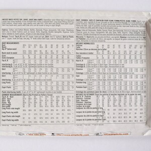 Simplicity 8685 Sewing Pattern 1990s Top, Sheer Shirt, Slim Skirt and ...