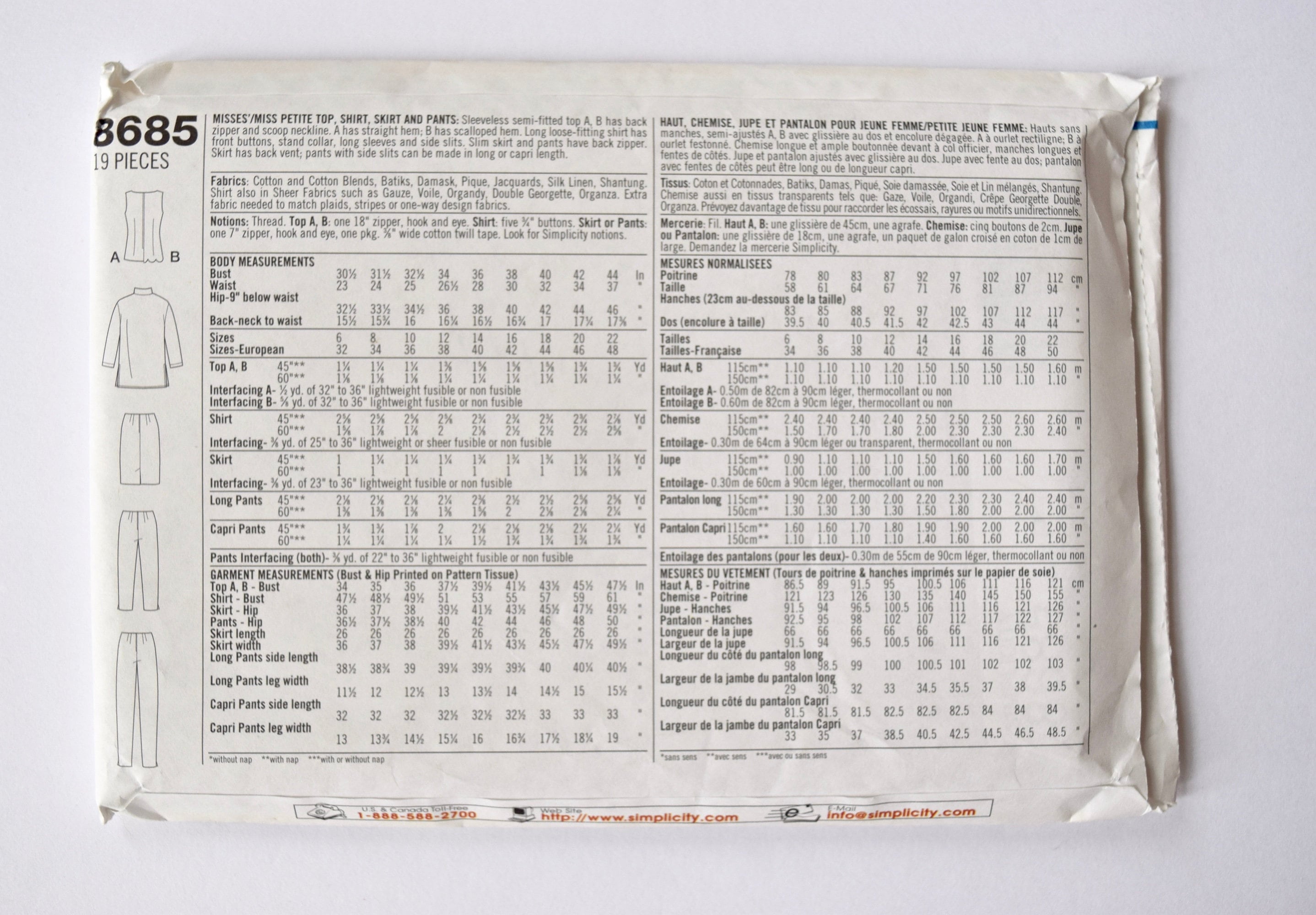 Simplicity 8685 Sewing Pattern 1990s Top Sheer Shirt Slim - Etsy