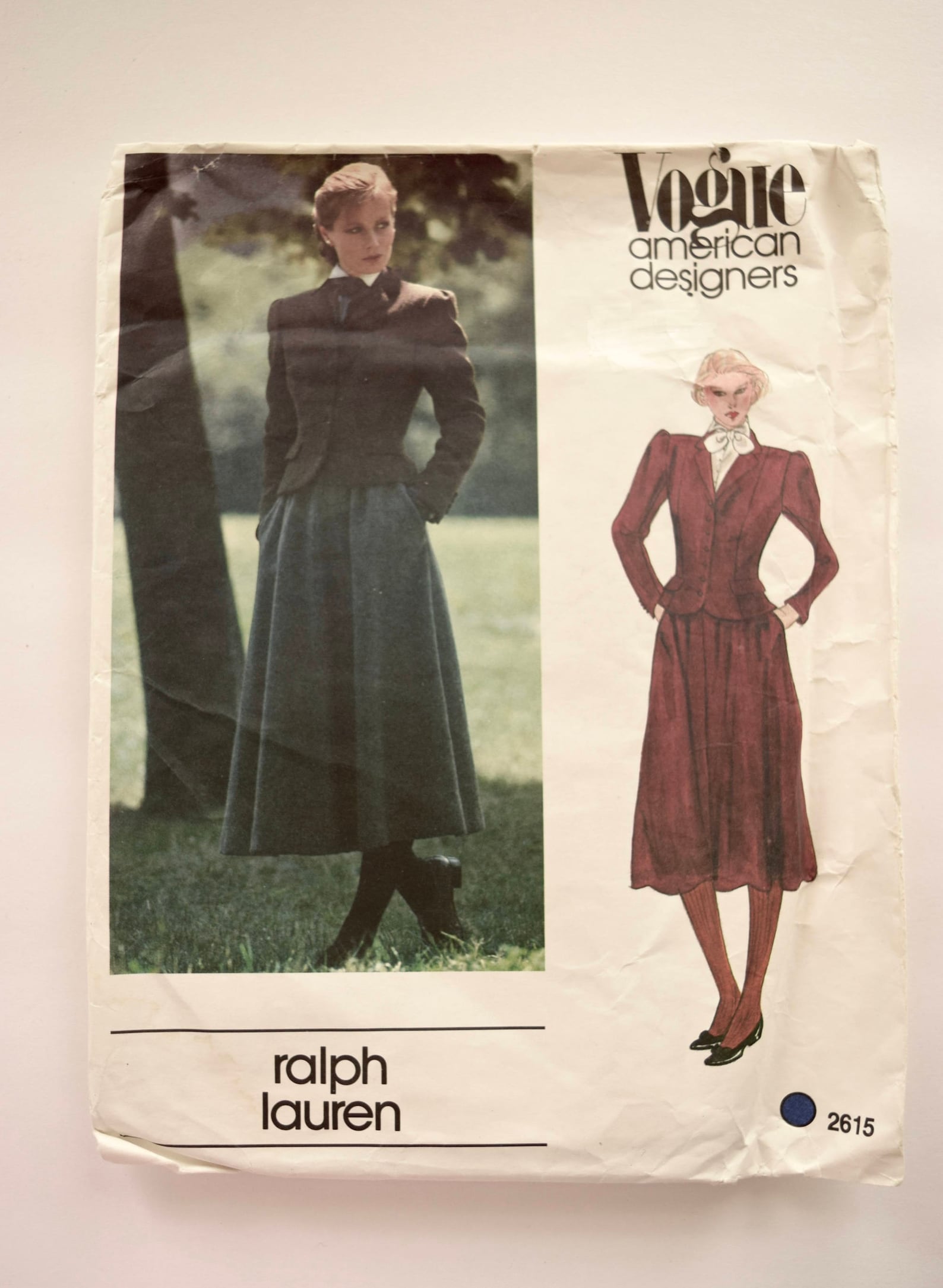 Ralph Lauren Vogue 2615 Sewing Pattern 1980s Equestrian Style Jacket ...