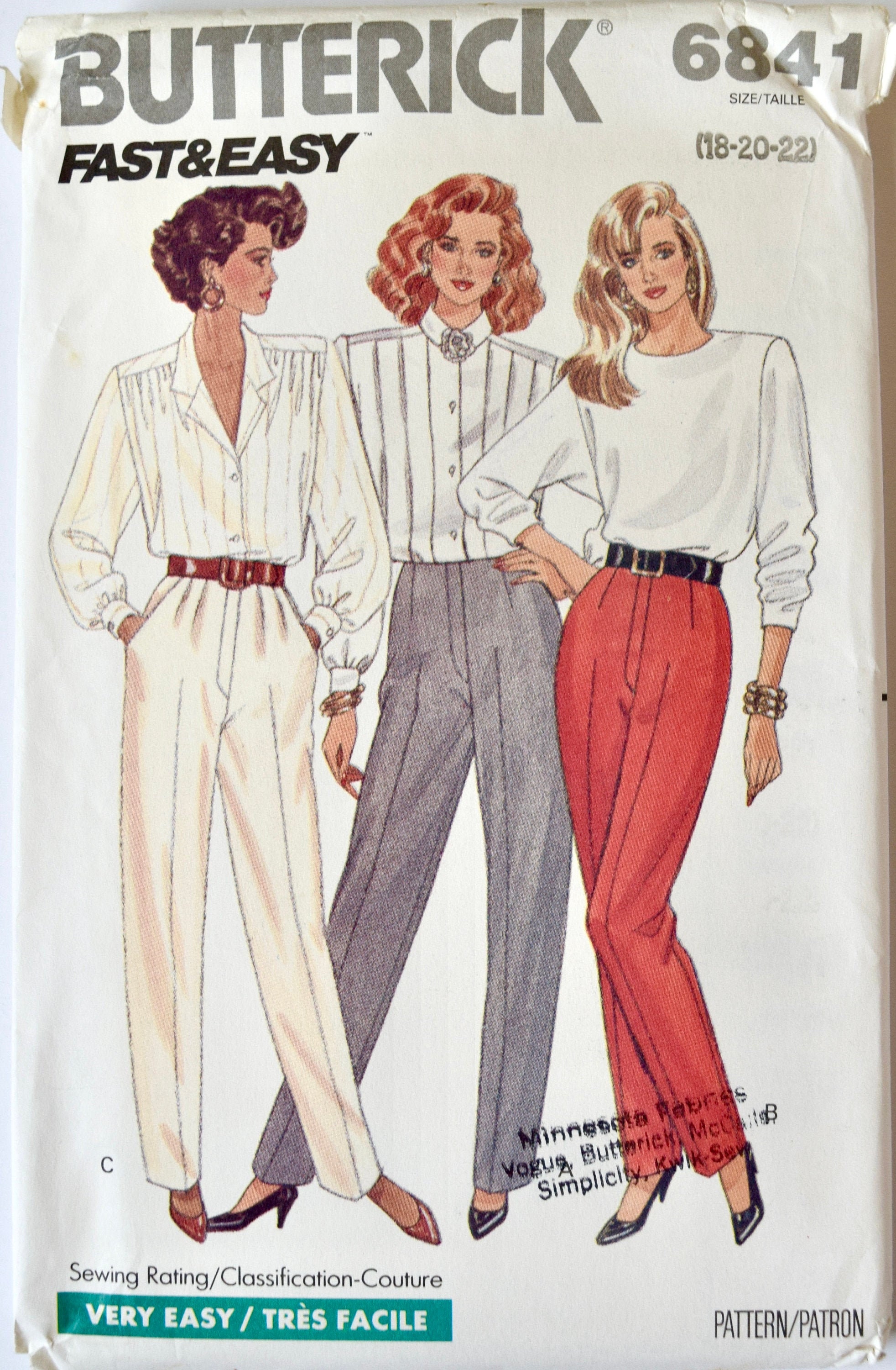 Sewing & Fiber Patterns 1980s Butterick Easy 3 Ensemble Pattern Sewing ...