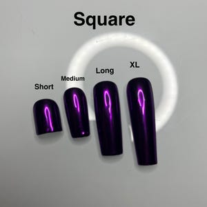 Press on Nails Black Holographic Color Cat Eye Fake Nails Glue On - Etsy