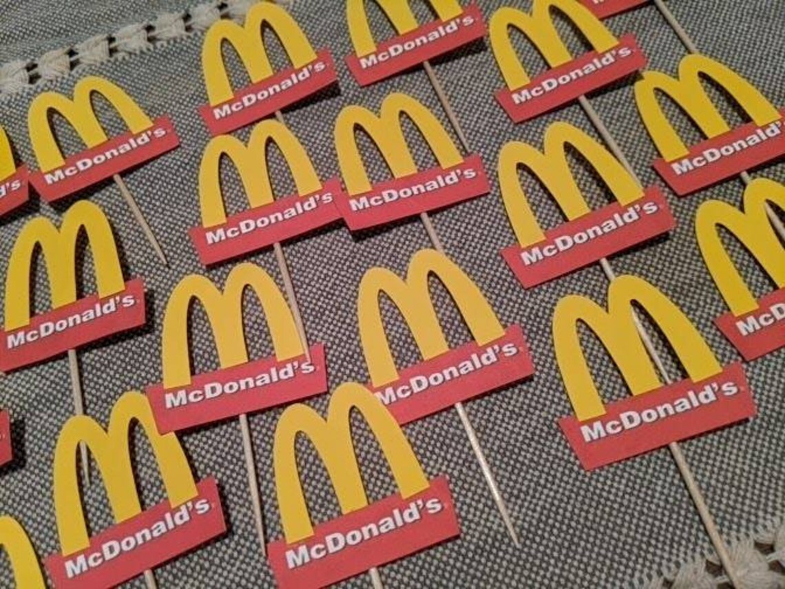 Mcdonald's Cupcake Toppers - Etsy Canada