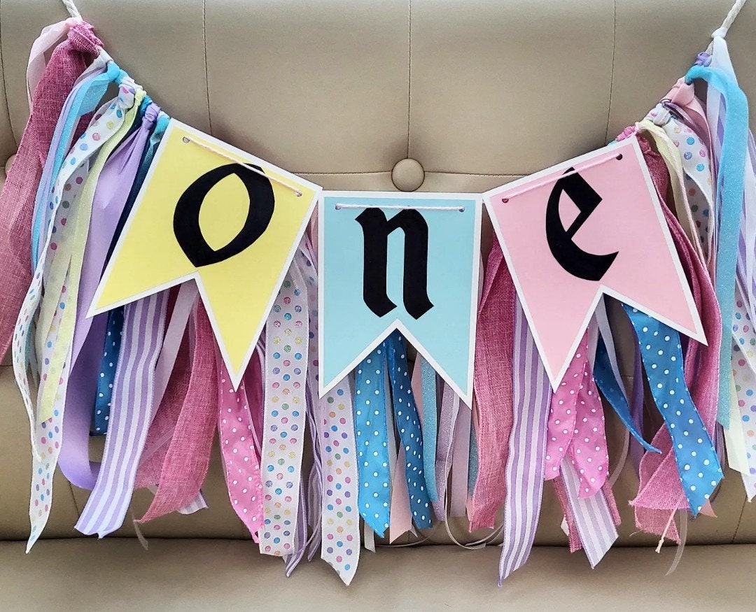 Pastel Disneyland Highchair Banner - Etsy