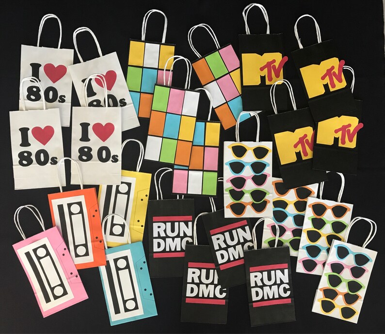 80s Theme Party Bags - Etsy