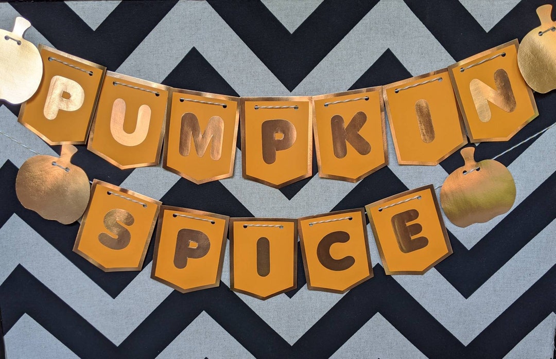 Pumpkin Spice Party Banner - Etsy