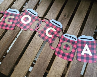 Coffee Cup Banner, Coffee and Donuts Party Banner, Hot Chocolate Party ...