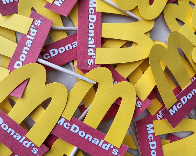 Mcdonald's Cupcake Toppers - Etsy
