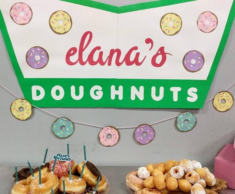 Donut Party Banner - Etsy