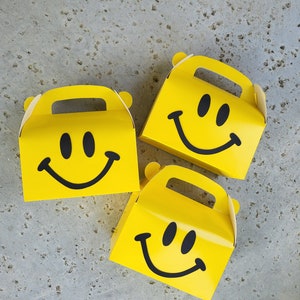 Happy Face Treat Boxes - Etsy