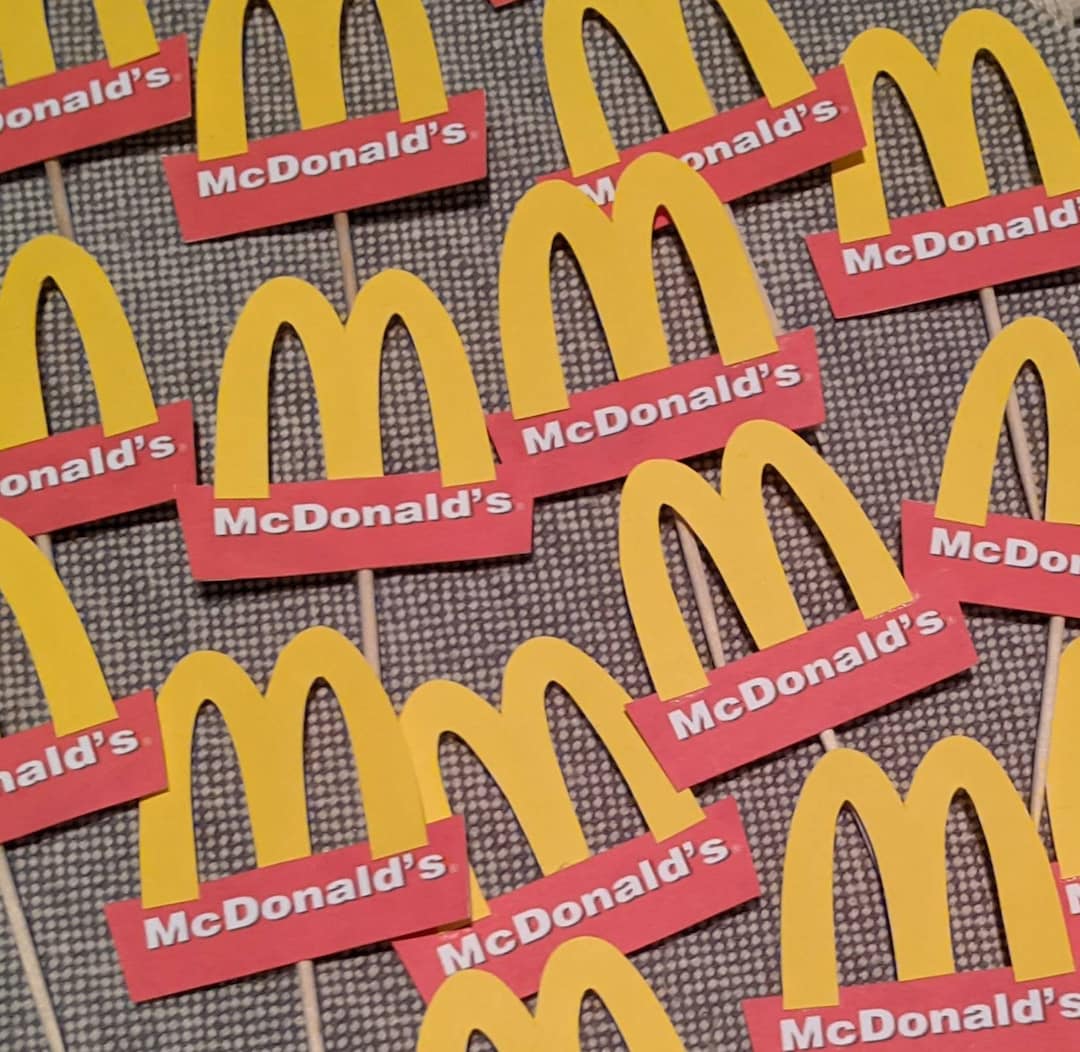 Mcdonald's Cupcake Toppers - Etsy