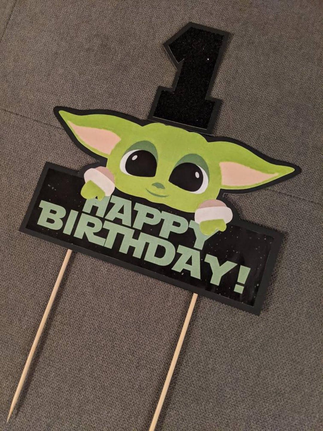 Baby Yoda Cake Topper - Etsy