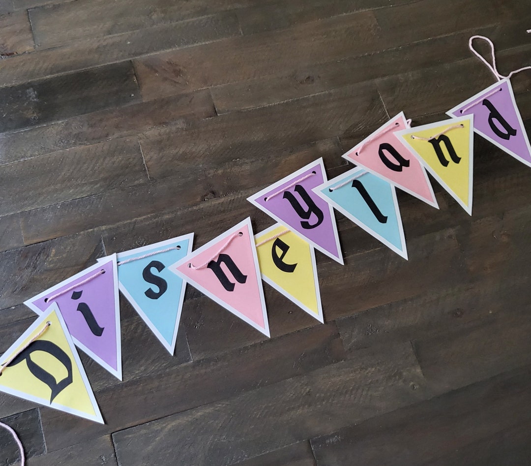 Pastel Disneyland Party Banner - Etsy