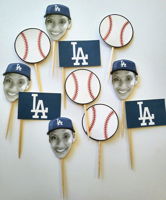 LA Dodgers Cupcake Toppers | Etsy