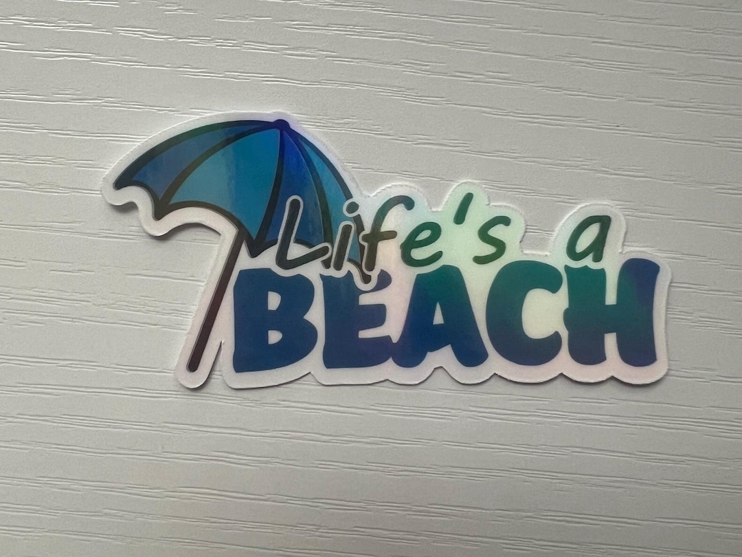 Life’s a Beach Vinyl Sticker - Etsy