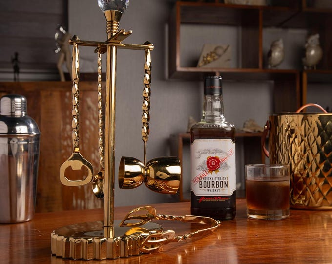 Kensho Modern Fluted Bar Tools Set Gold - Set of 5 Pieces - Etsy