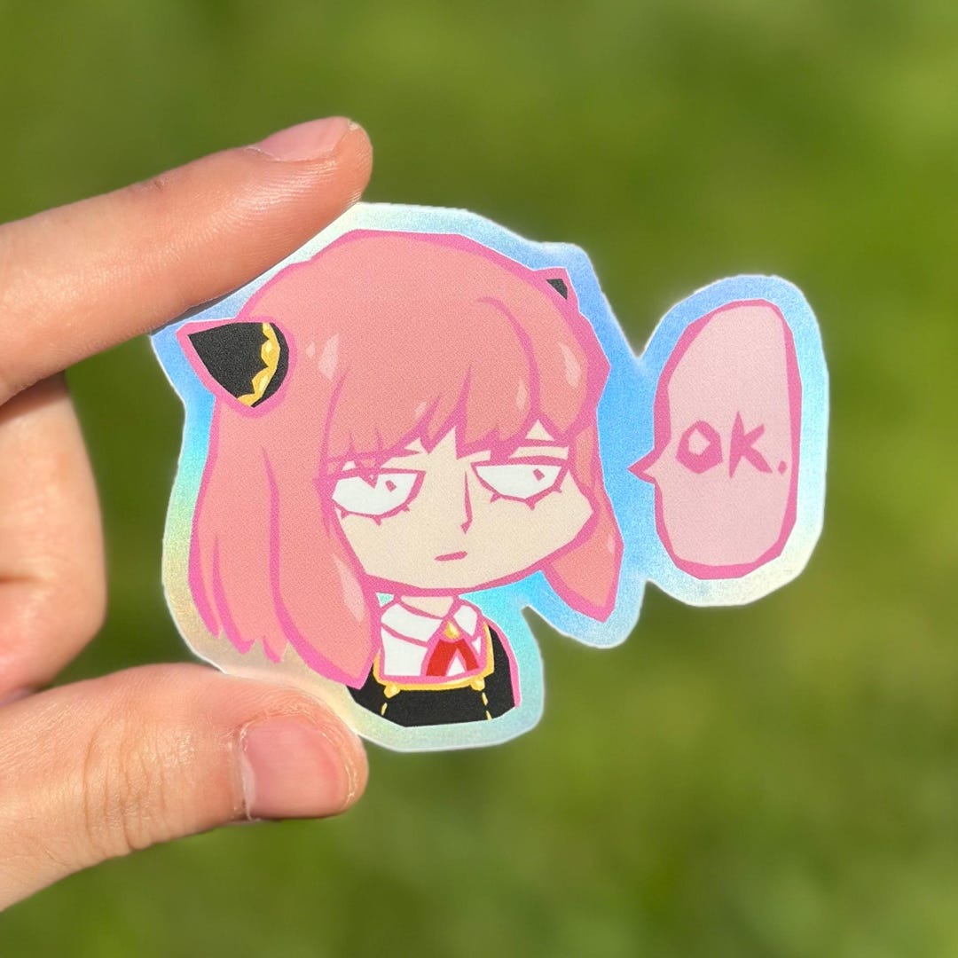 Anya OK Sticker | Spy X Family - Etsy