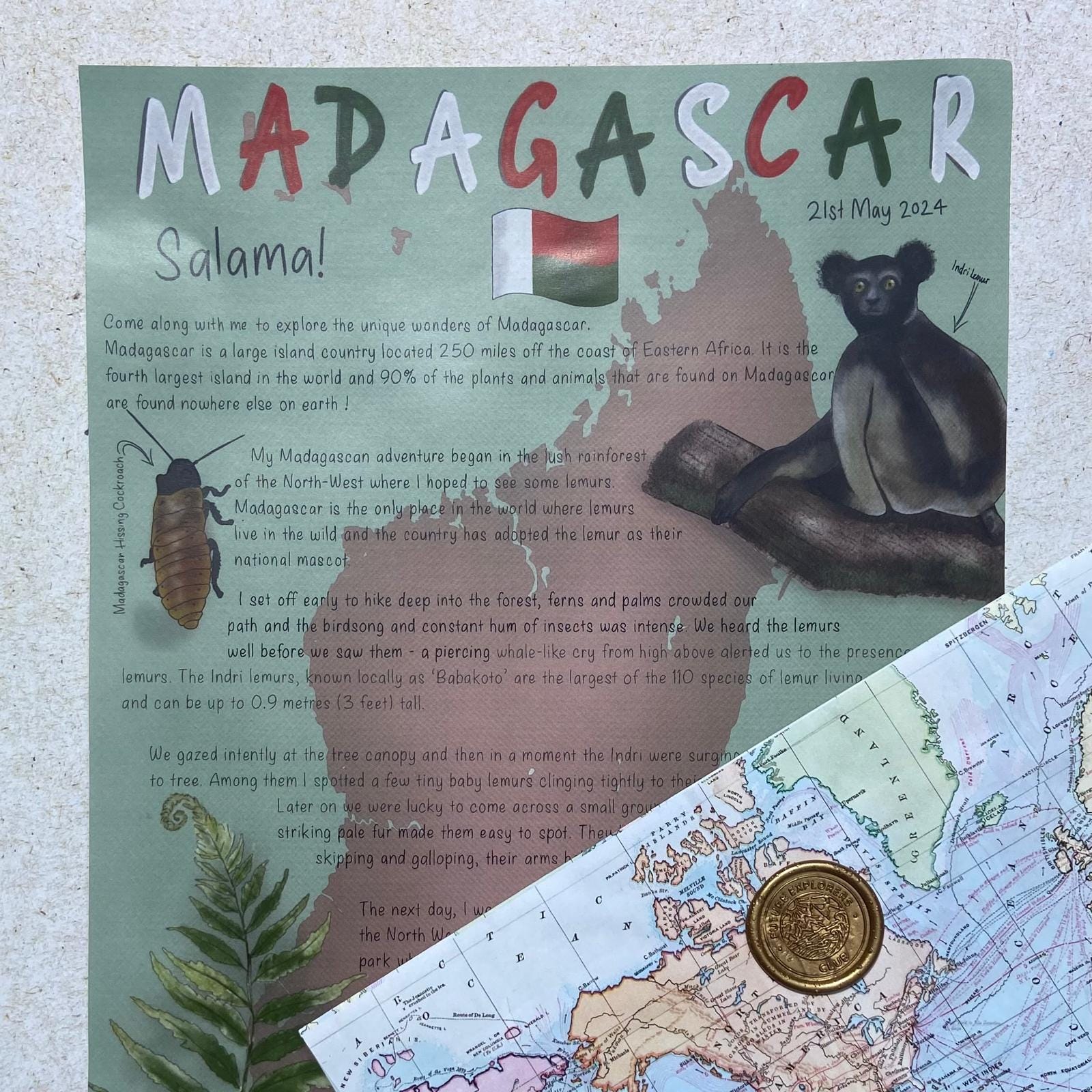 Digital Version of Madagascar Letter From Future Explorers' Club - Etsy
